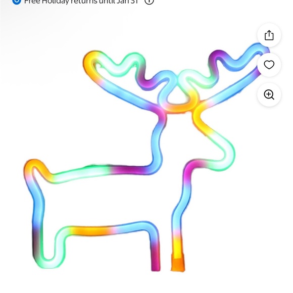 Holiday | Neon Led Reindeer Christmas Light Multicolor | Poshmark